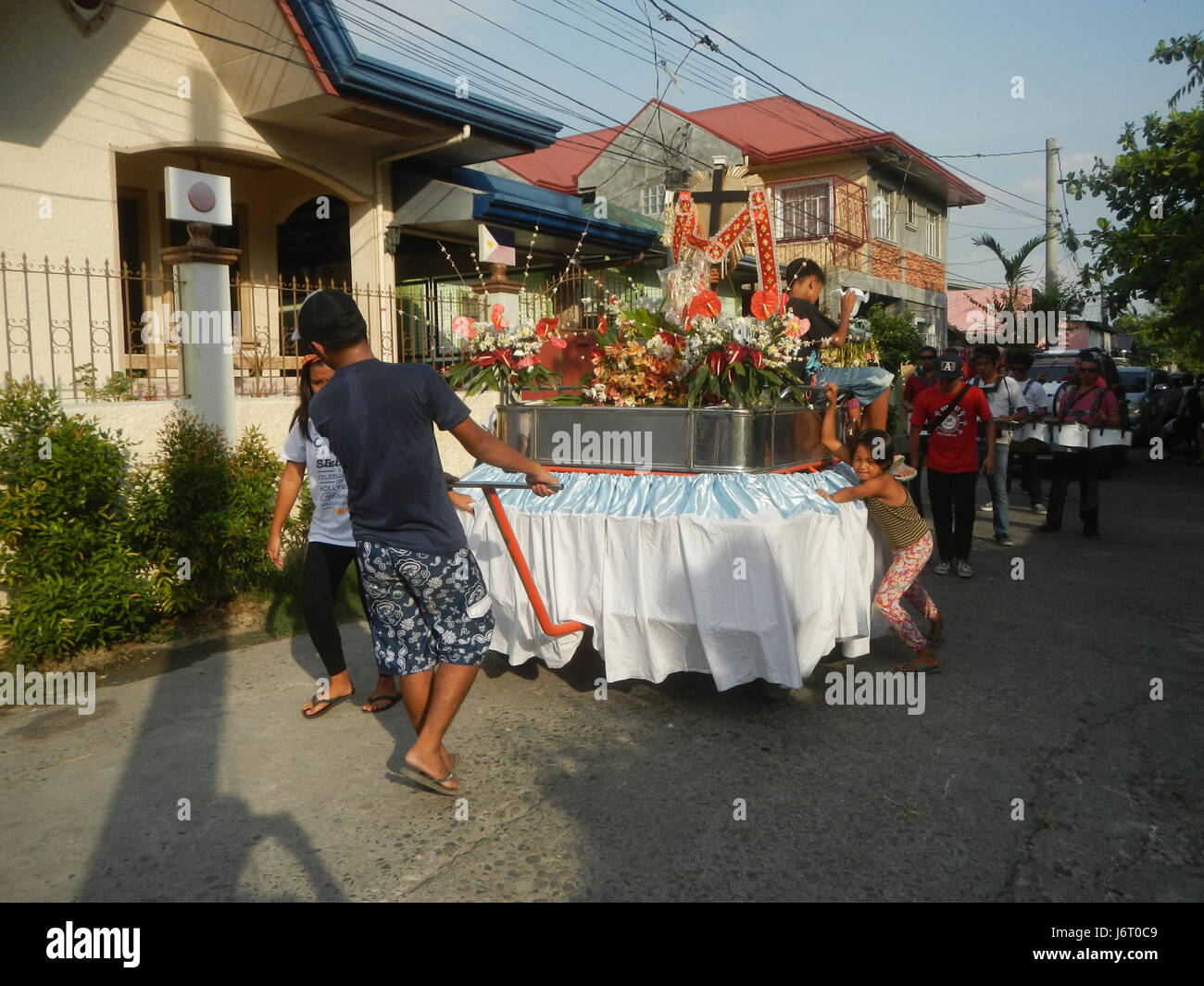 The Holy Cross Fiesta in Narra, Philippines, held at Santa Ana, Bulacan ...