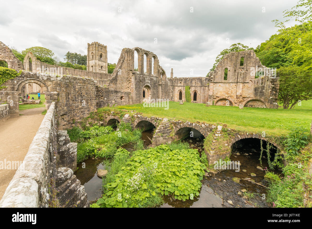 Fountains Abbey, North Yorkshire, UK Stock Photo - Alamy