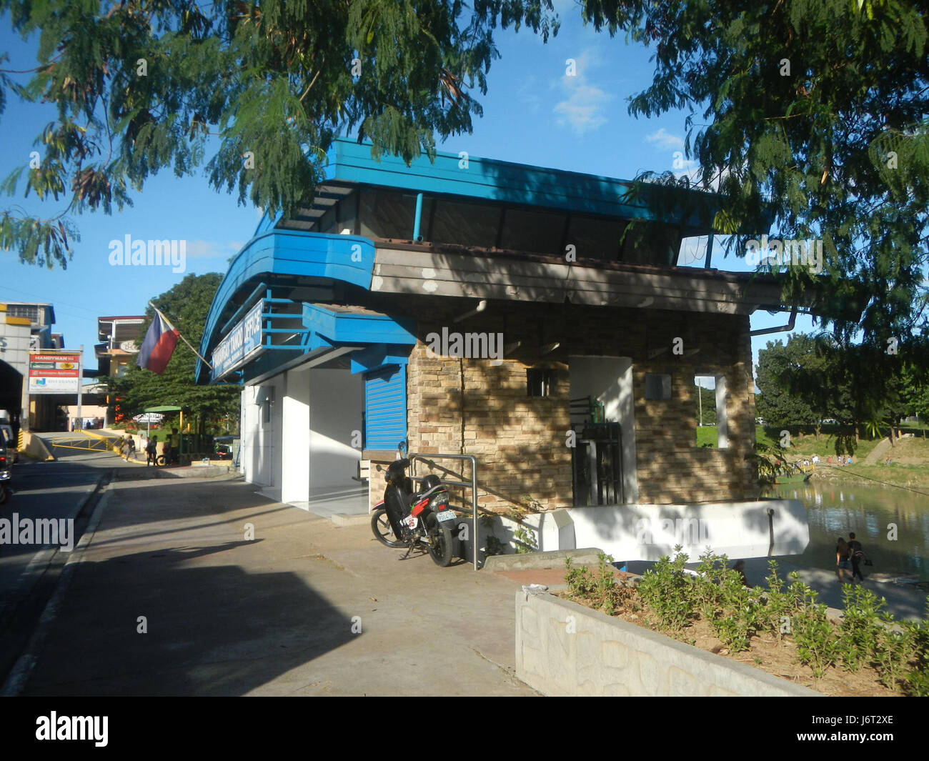 A photograph of the Marikina River Park, focusing on the banks near ...