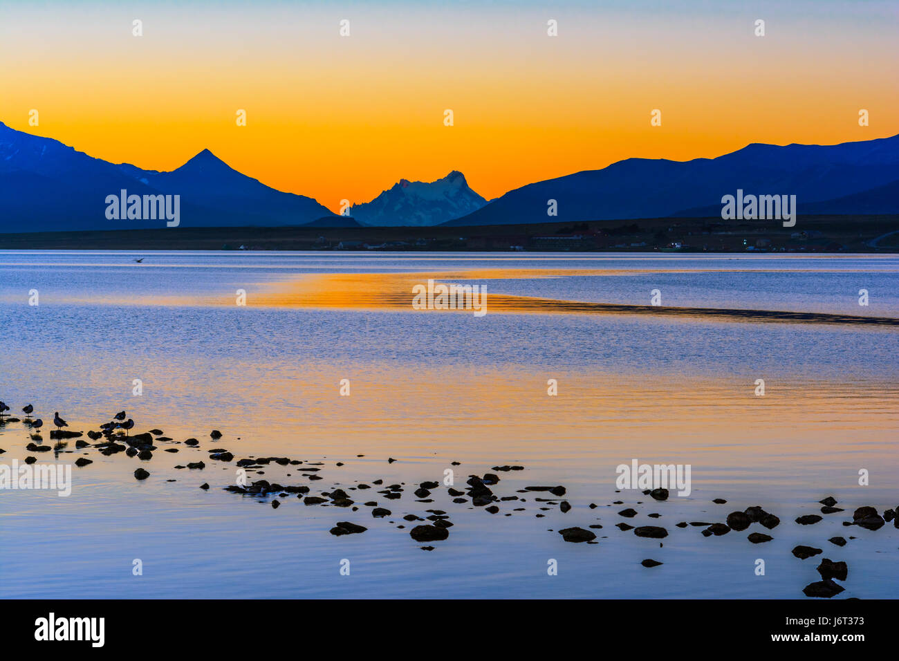 Gulf Almirante Montt,Puerto Natales, Chile - Pacific Ocean waters in ...