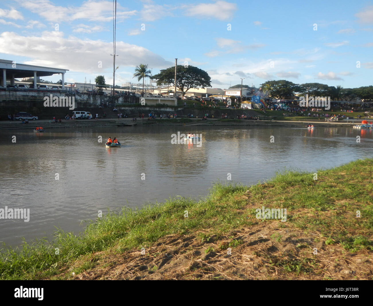 A description of the Marikina River Park with landmarks such as ...