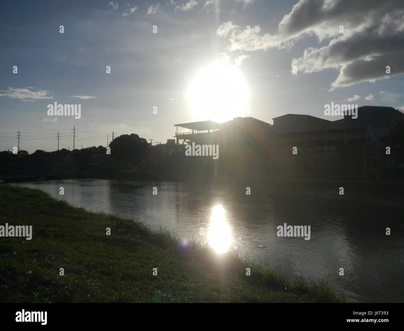 This image shows a view of the Marikina River Park, located along the ...