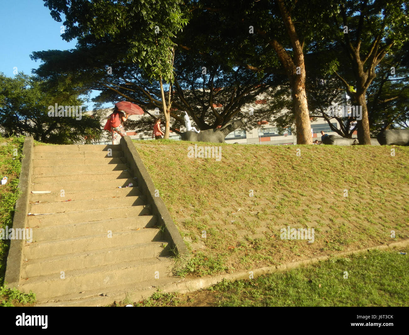 This photo captures the Marikina River Park and its surrounding areas ...