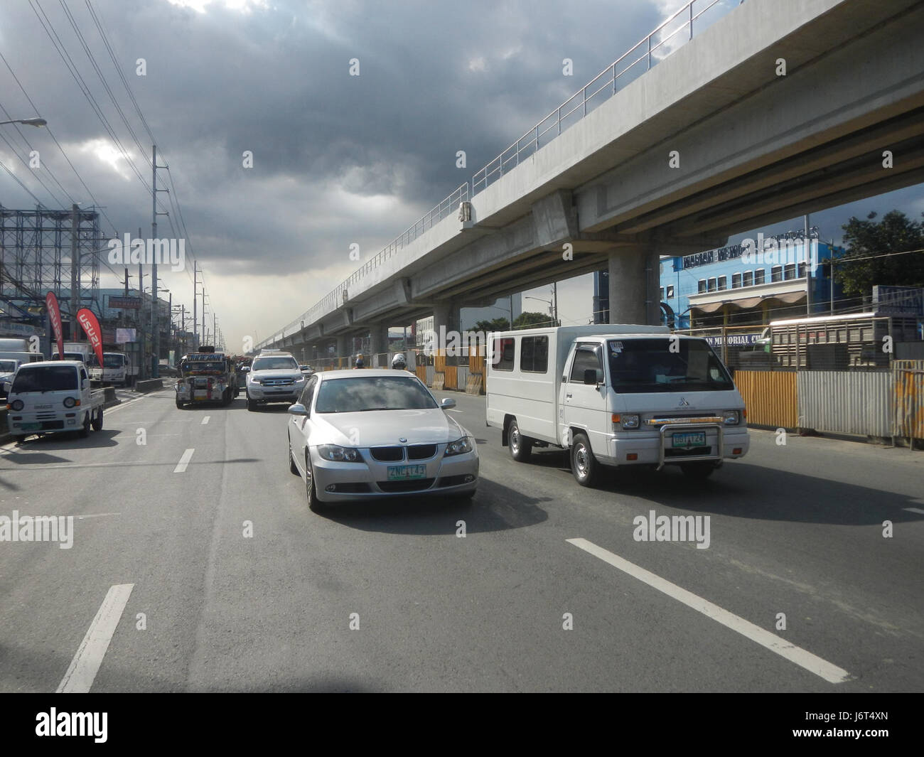 The landscape of Manila's MRT Line 14, connecting Santolan LRT Station ...