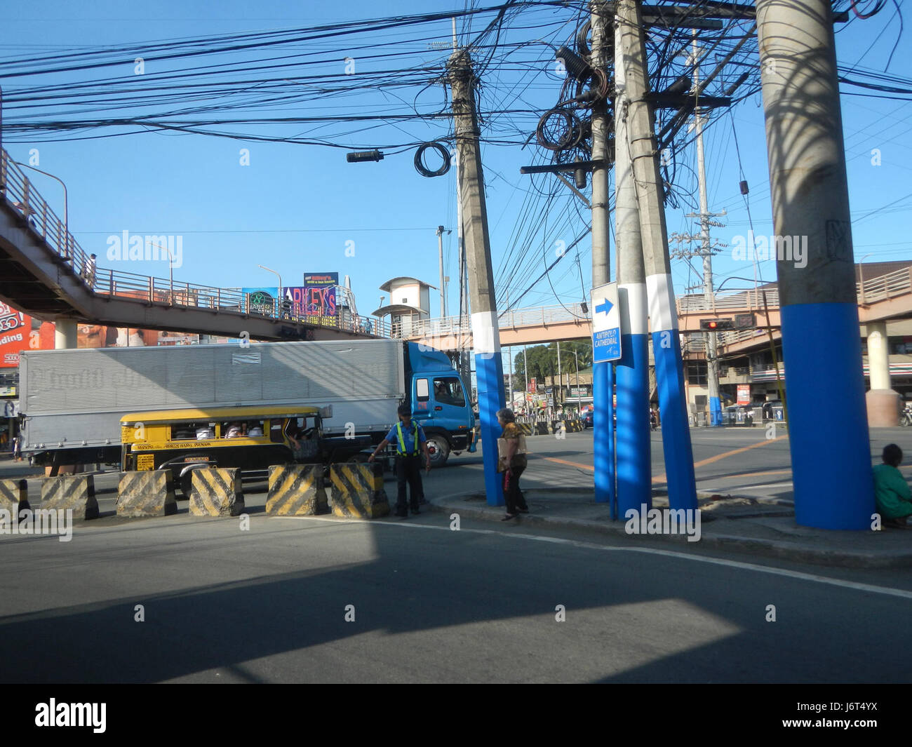 This image likely depicts the pedestrian footbridge in Masinag, Mayamot ...