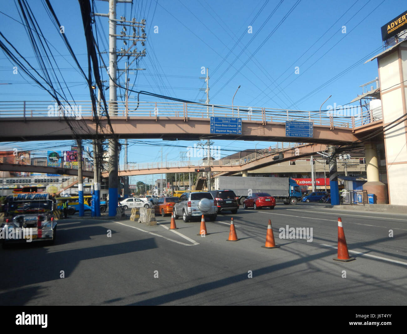 The map illustrates the location of the pedestrian footbridge in ...
