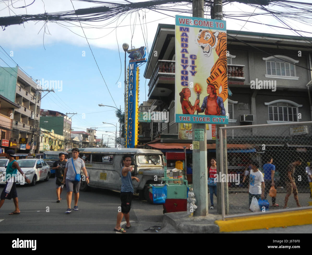 This image features the streets of Mandaluyong City in the Philippines ...