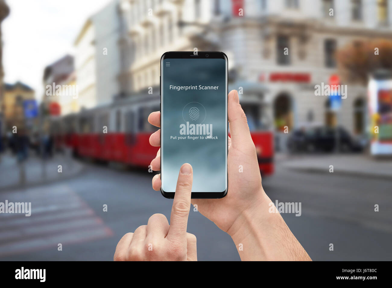 Online security privacy man holding hi-res stock photography and images ...