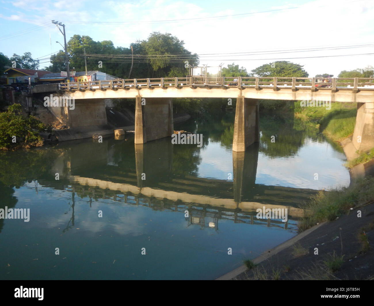 Sunset views from San Miguel Bridge over the San Juan River in Bulacan ...