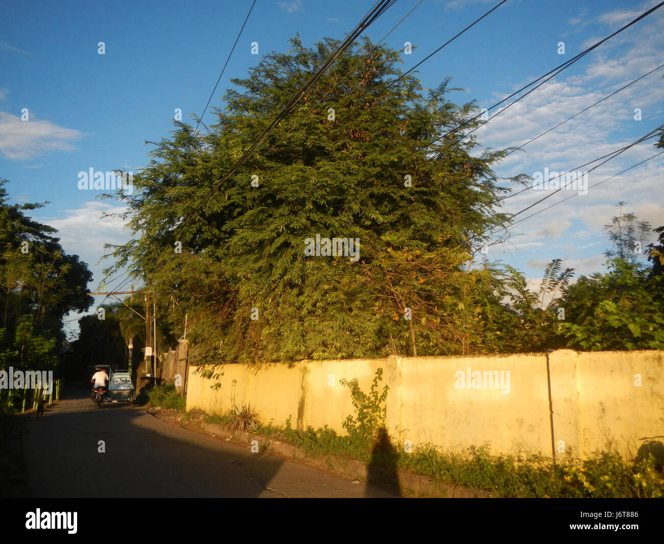 A scenic view of the San Miguel Bridge over the river in San Juan ...