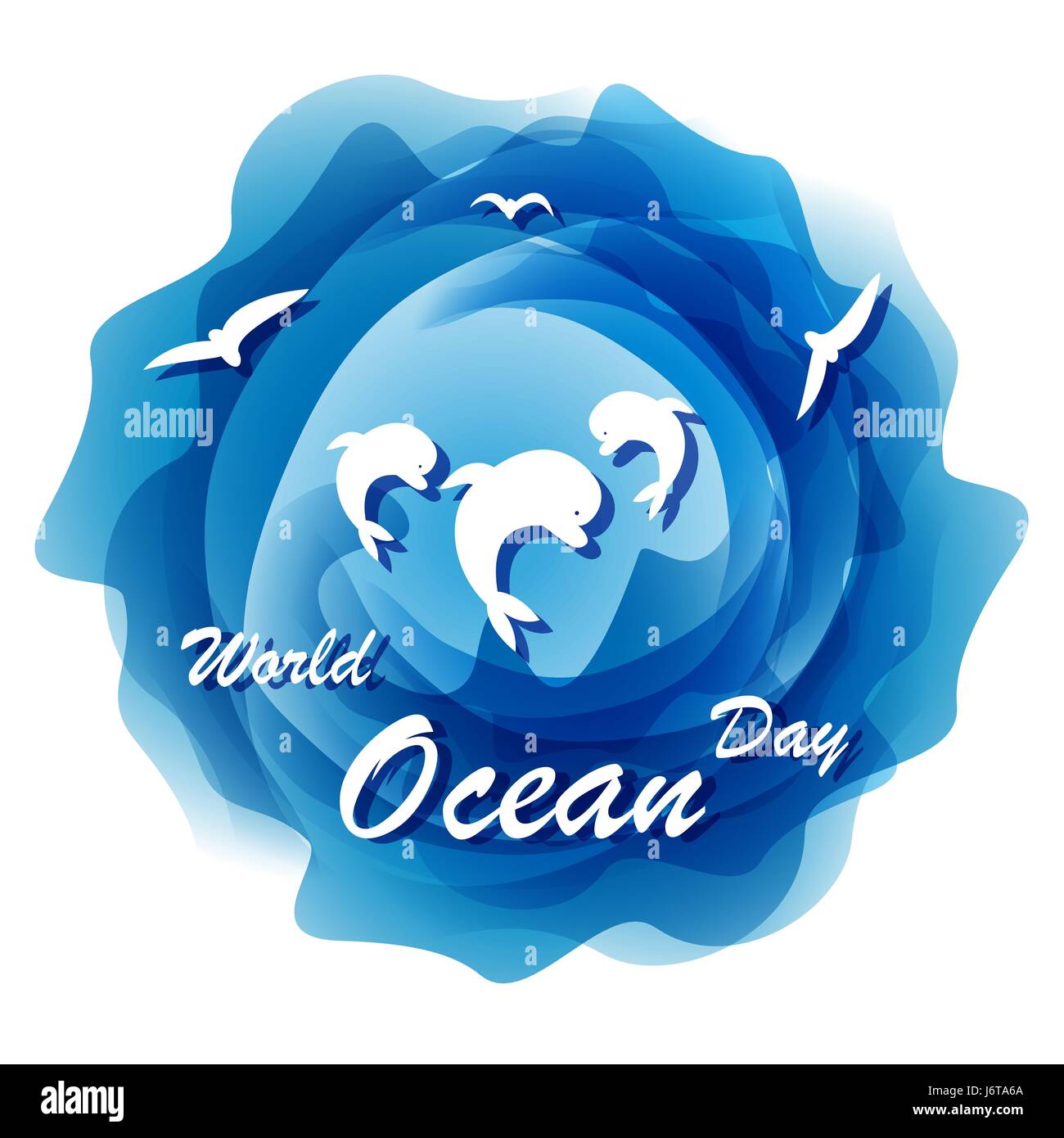 World ocean day. 8th June. Vector illustration Stock Vector Image & Art ...