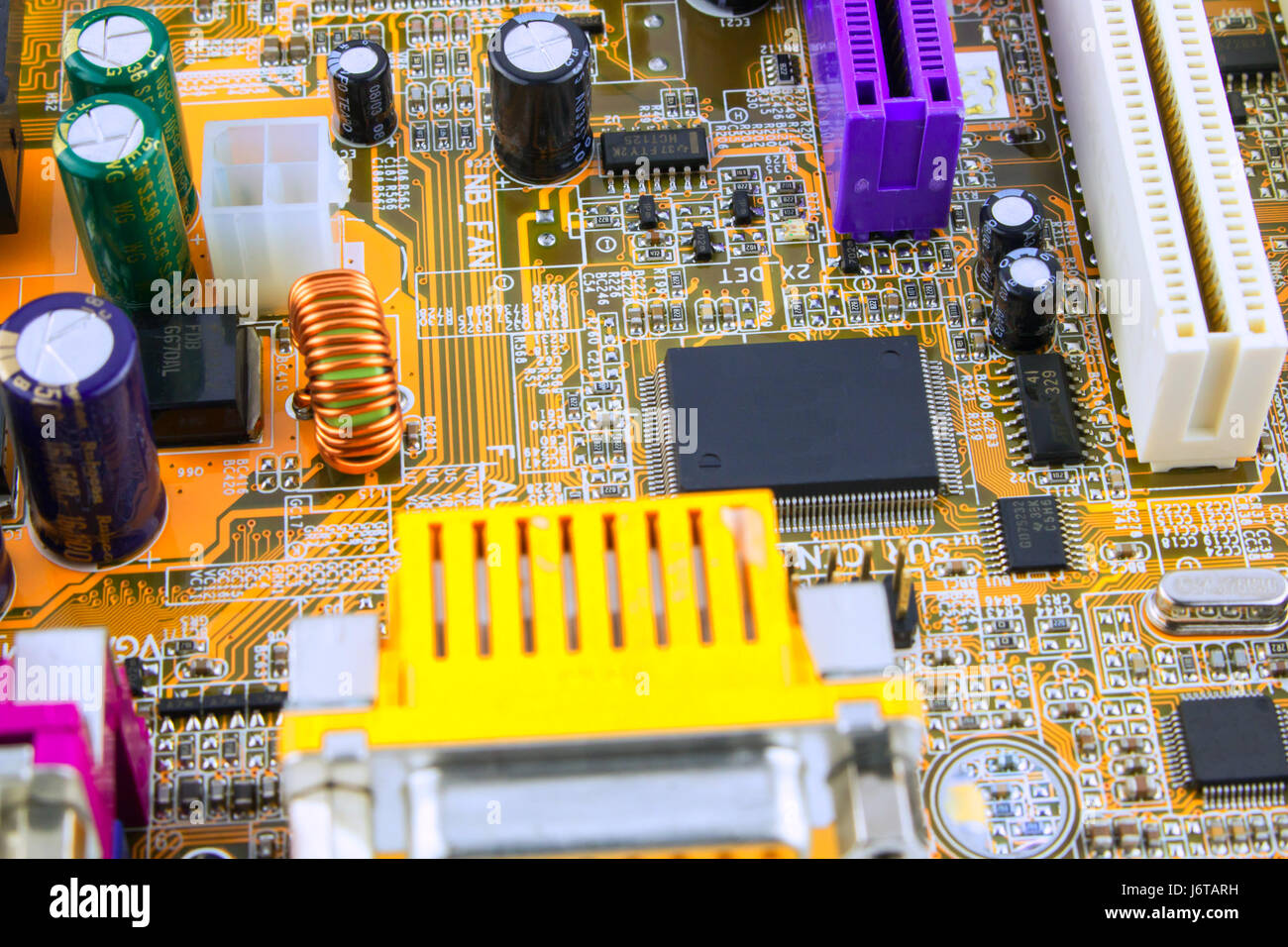 Circuit board. Electronic computer hardware technology. Motherboard ...