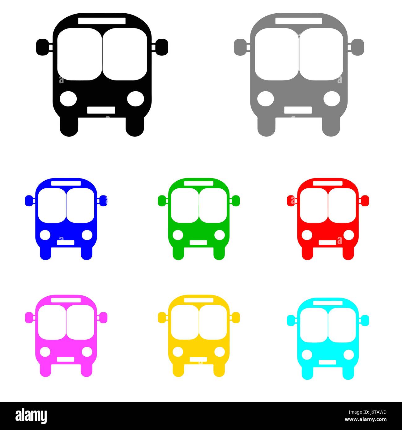 bus vector set in multiple colors Stock Vector Image & Art - Alamy