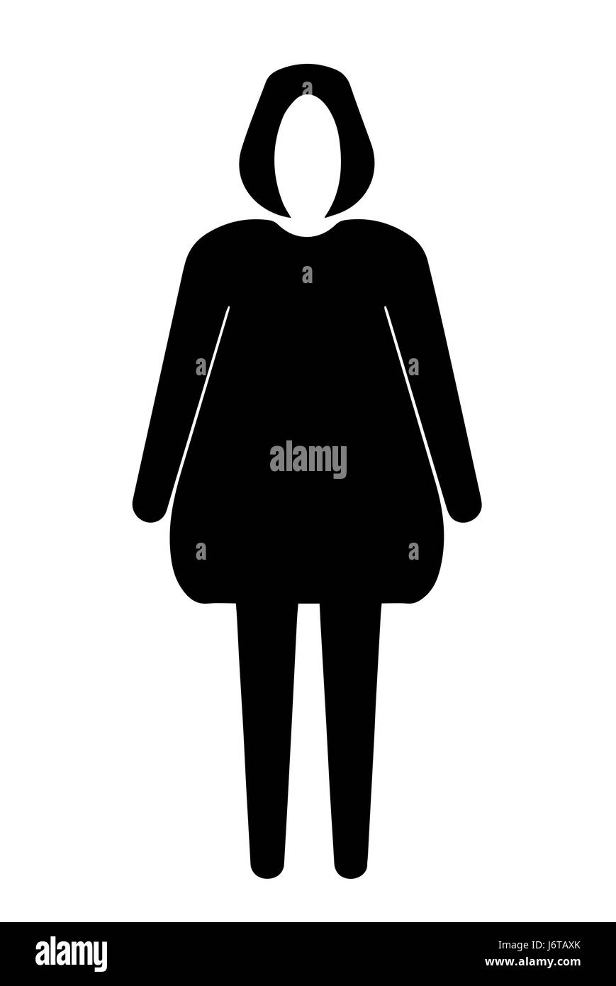faceless woman figure - black silhouette vector Stock Vector Image ...