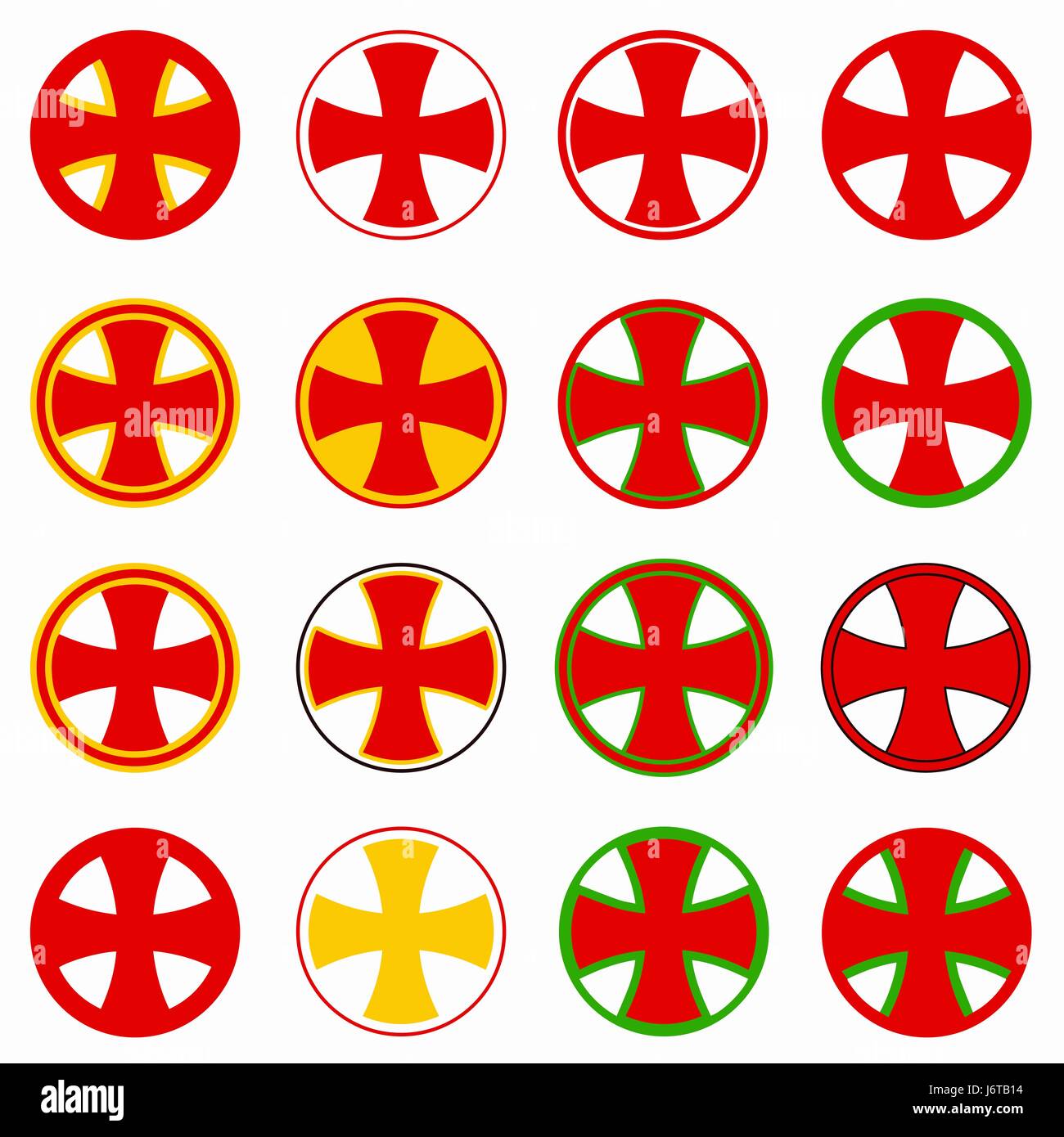 red pharmacy cross vector set - healthcare medical icon Stock Vector ...