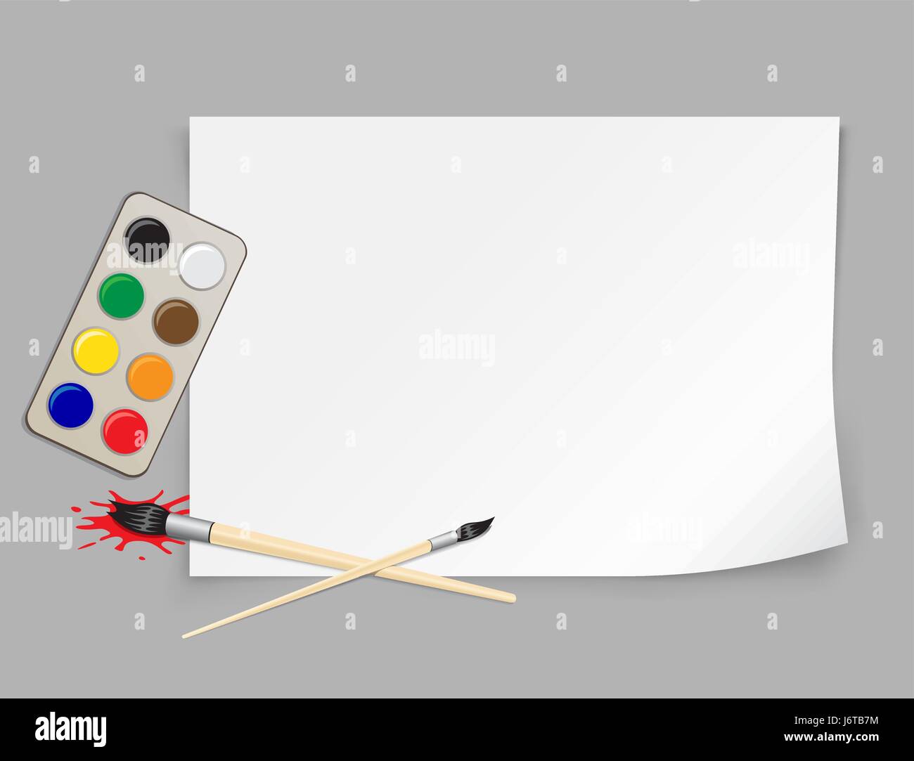 paper template and brush Stock Vector Image & Art - Alamy