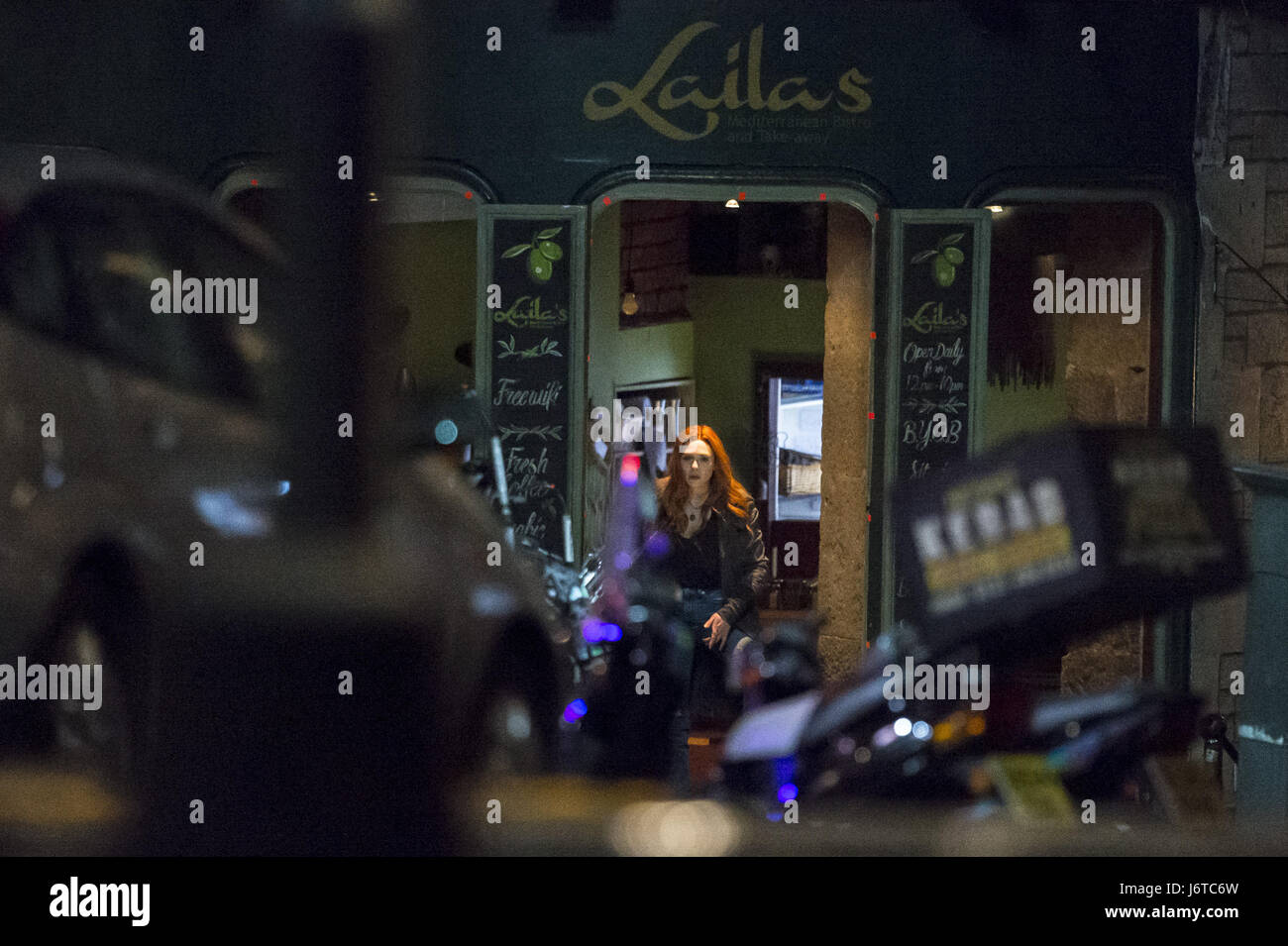 Elizabeth Olsen (Scarlett Witch) is spotted on set in Edinburgh as the ...