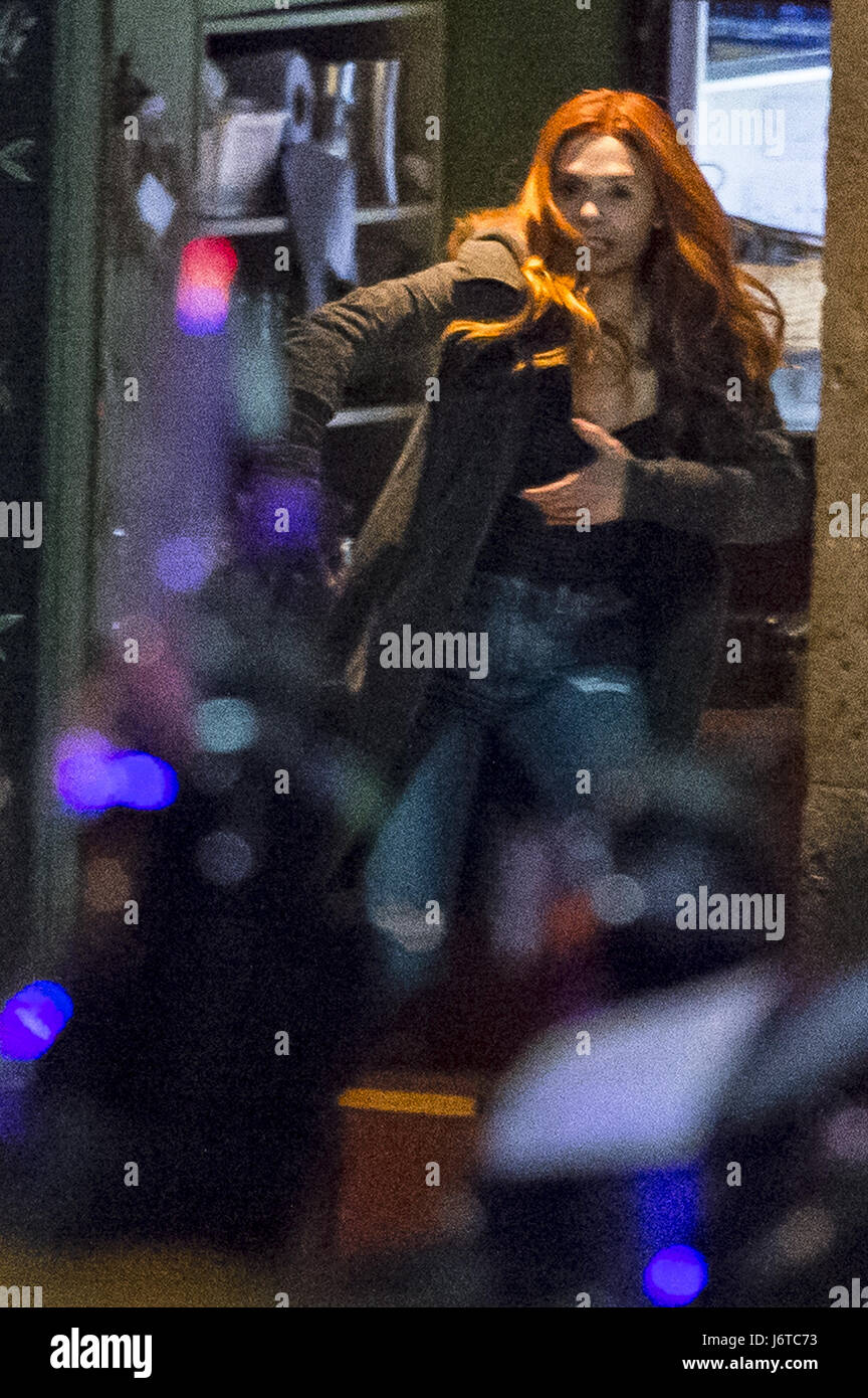 Elizabeth Olsen (Scarlett Witch) is spotted on set in Edinburgh as the ...