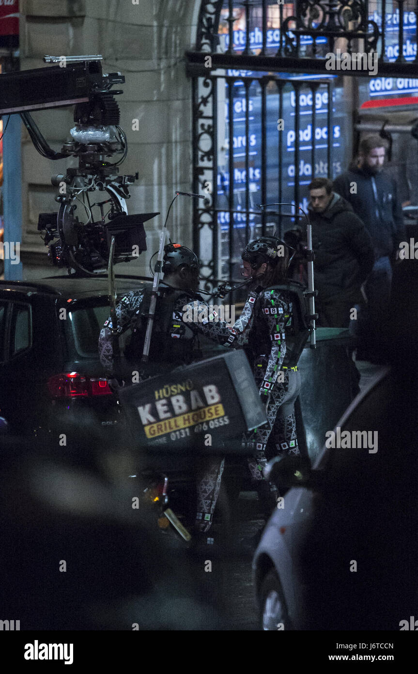 Motion capture actors are spotted on set in Edinburgh as the first unit ...