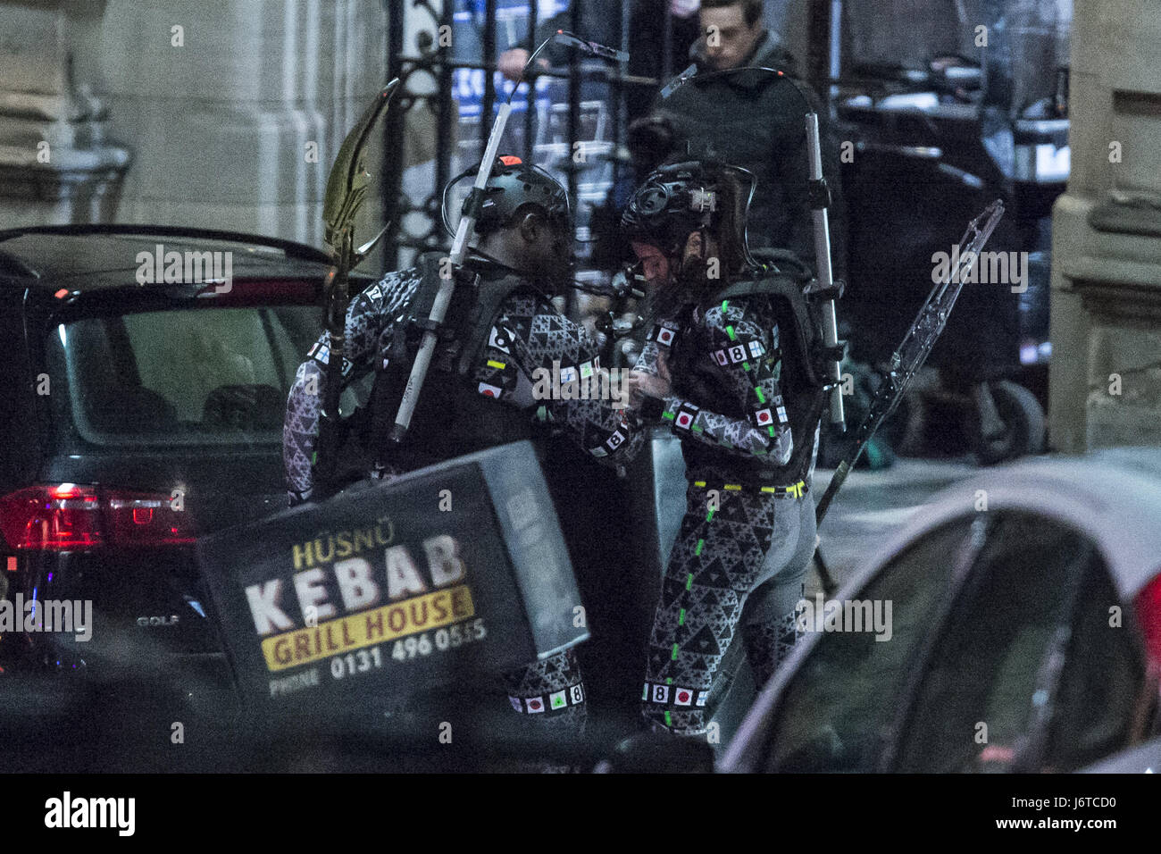 Motion capture actors are spotted on set in Edinburgh as the first unit ...