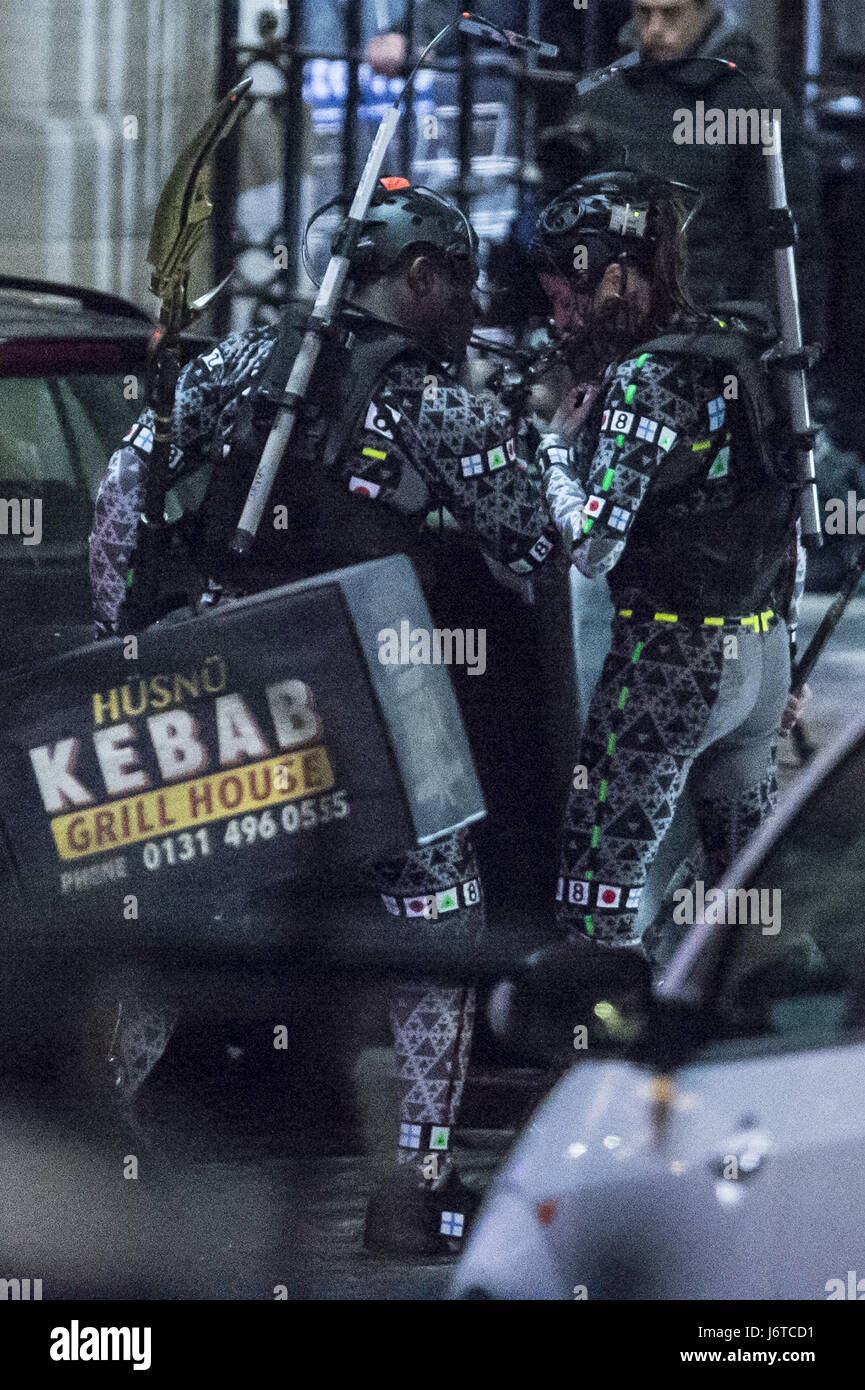 Motion capture actors are spotted on set in Edinburgh as the first unit ...