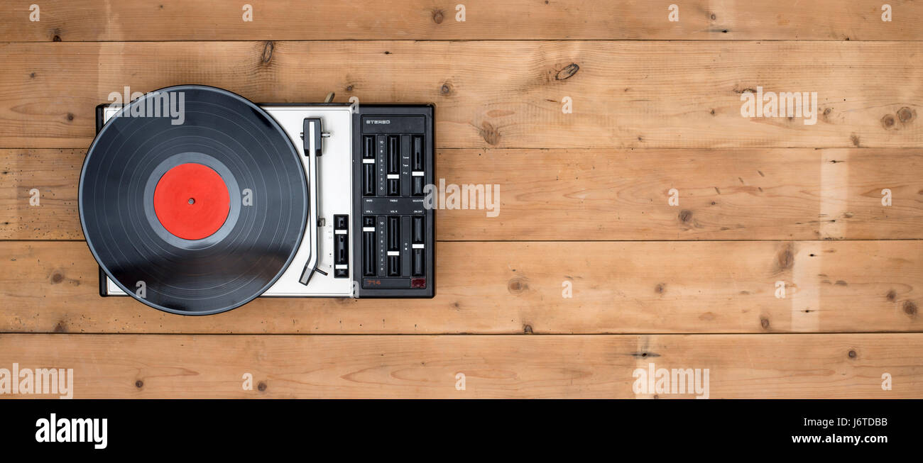 Top view record player hi-res stock photography and images - Alamy