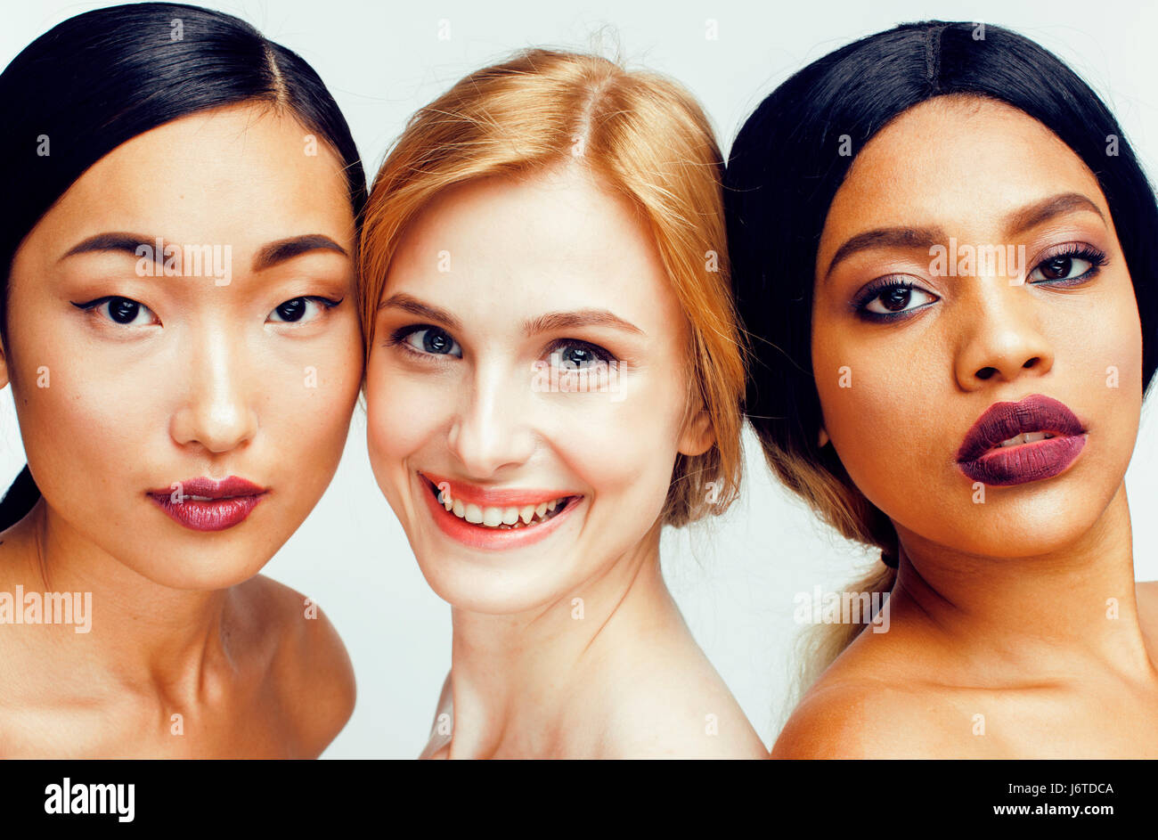 different nation woman: asian, african-american, caucasian together ... different nation woman: asian, african-american, caucasian together ...