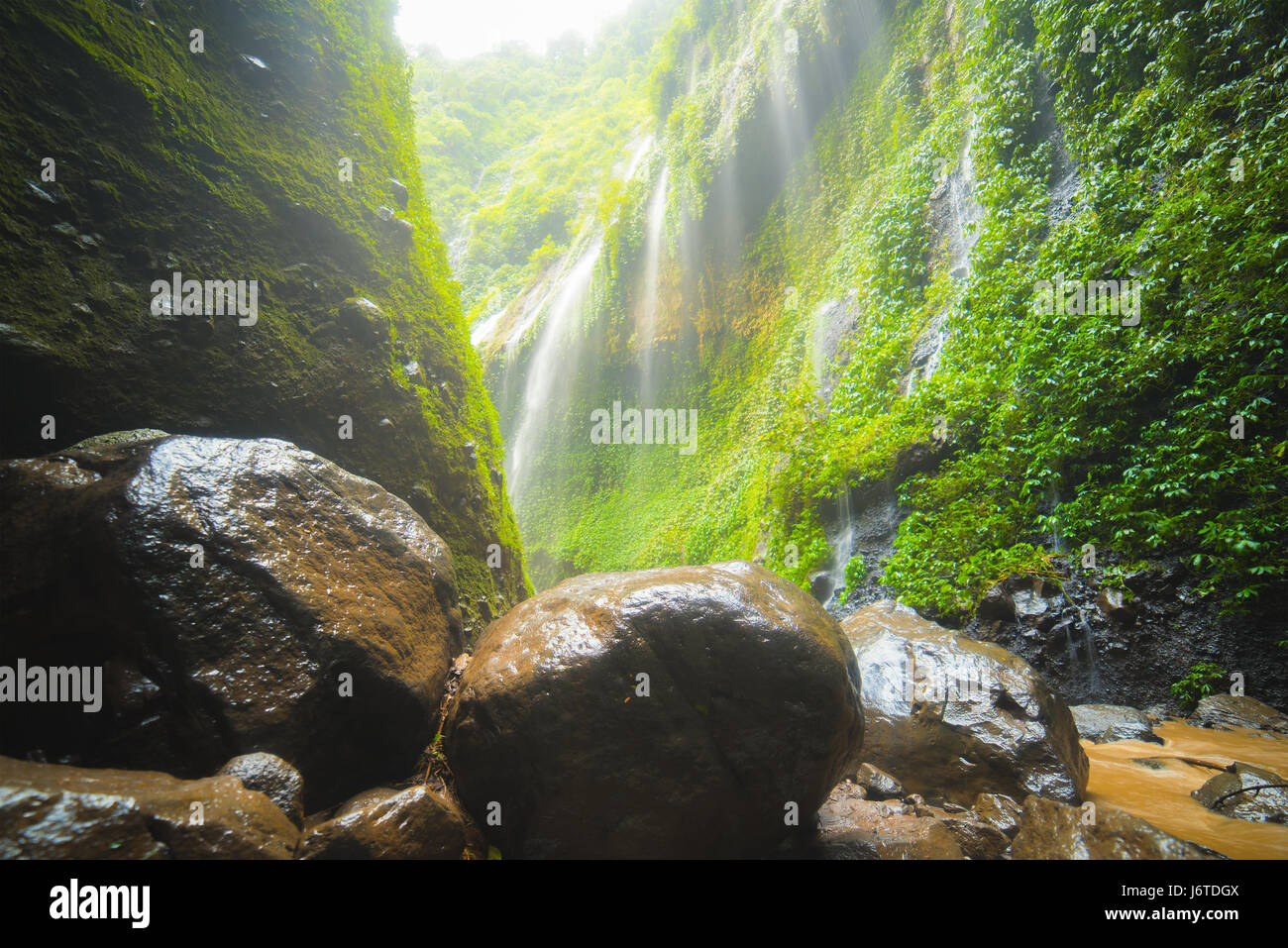 Beautiful waterfall in east java known as Madakaripura Falls, second ...