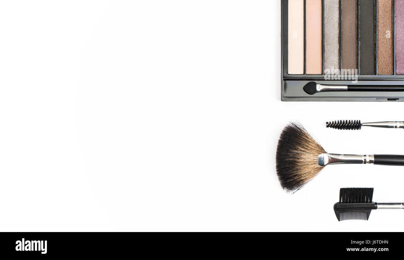 makeup background header on white Stock Photo - Alamy