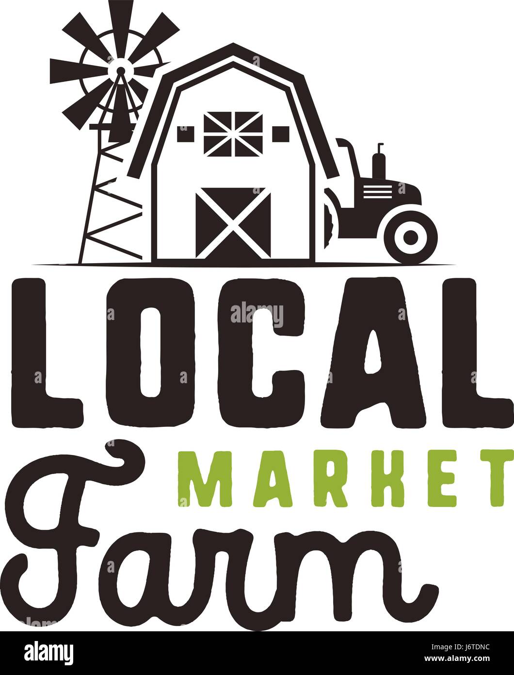 Local farm market logo design and label template. Included farmer ...