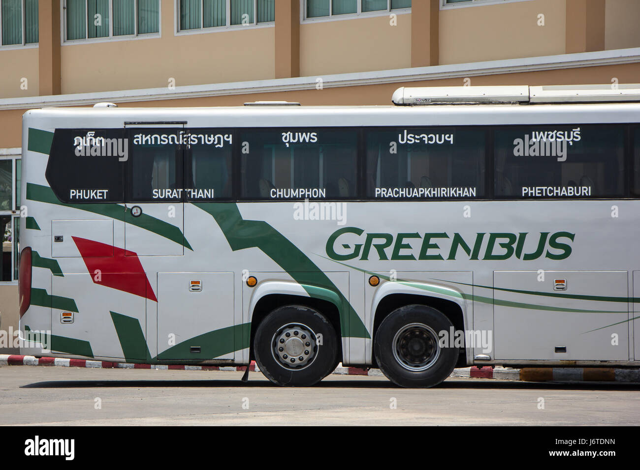 CHIANG MAI, THAILAND -MAY 1 2017: Scania 15 Meter bus of Greenbus ...
