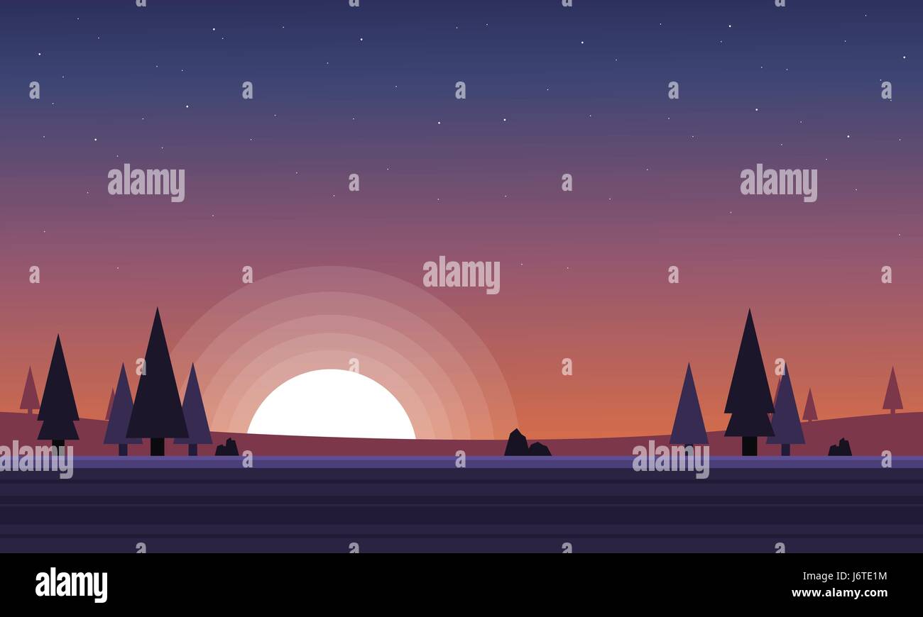 Game background scenery at sunset Stock Vector Image & Art - Alamy