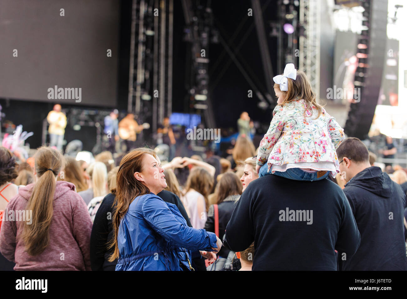 Wirral, UK. 21st May 2017. Liverpool boy band, MiC LOWRY, performs as ...