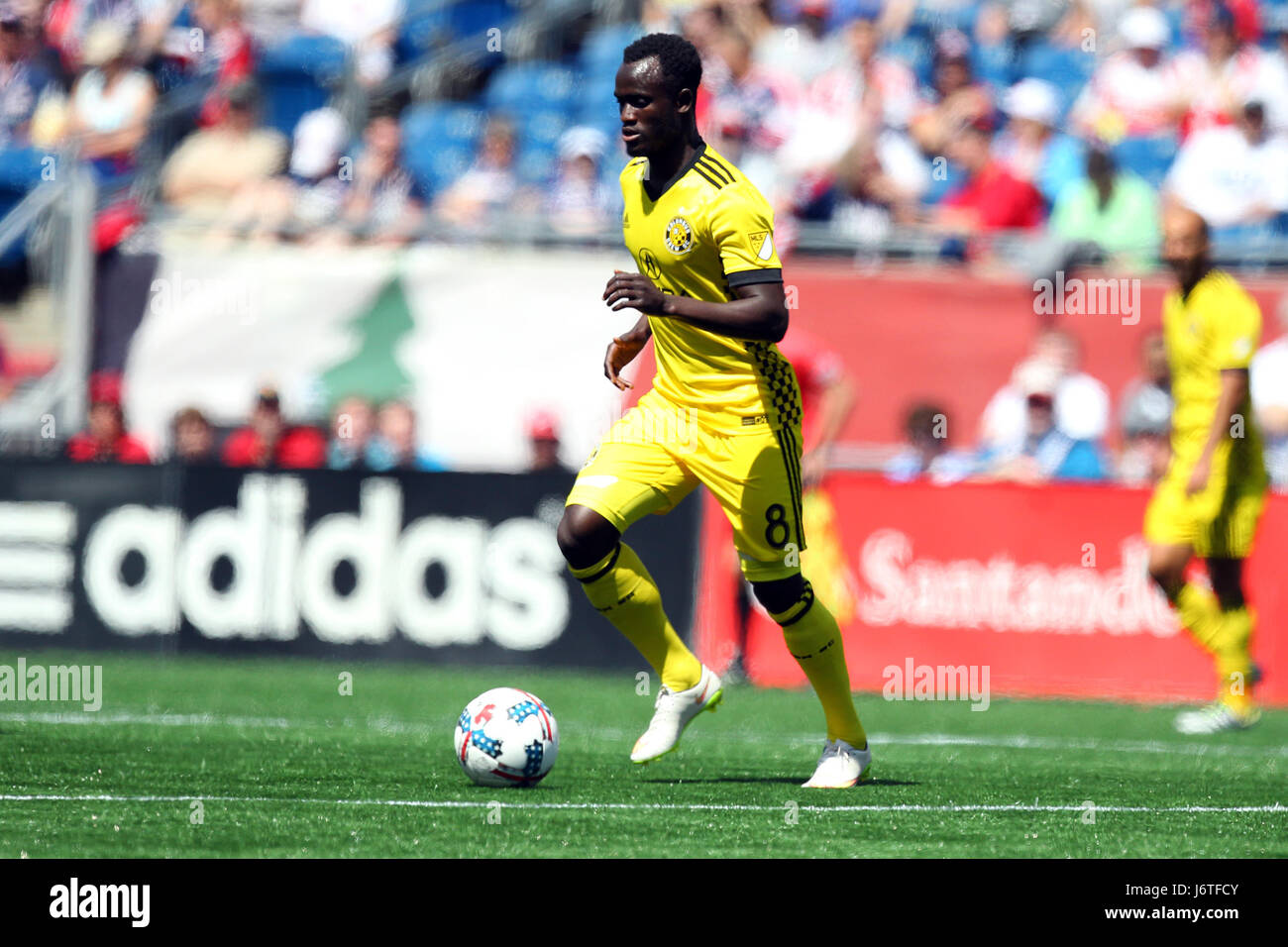 Gillette Stadium. 21st May, 2017. MA, USA; Columbus Crew midfielder ...