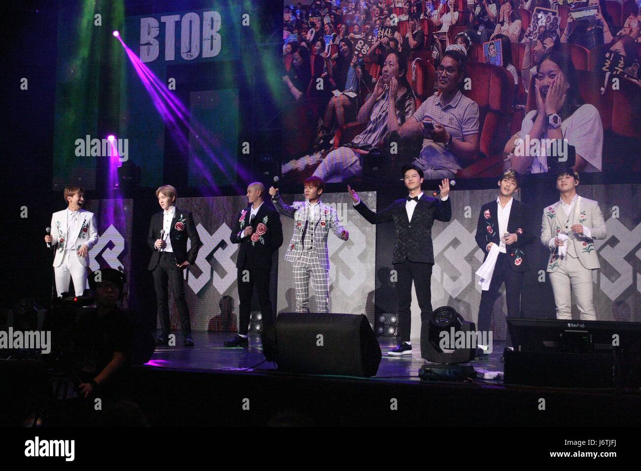 Taipei. 21st May, 2017. BTOB Taipei fans meeting conference in Taipei ...