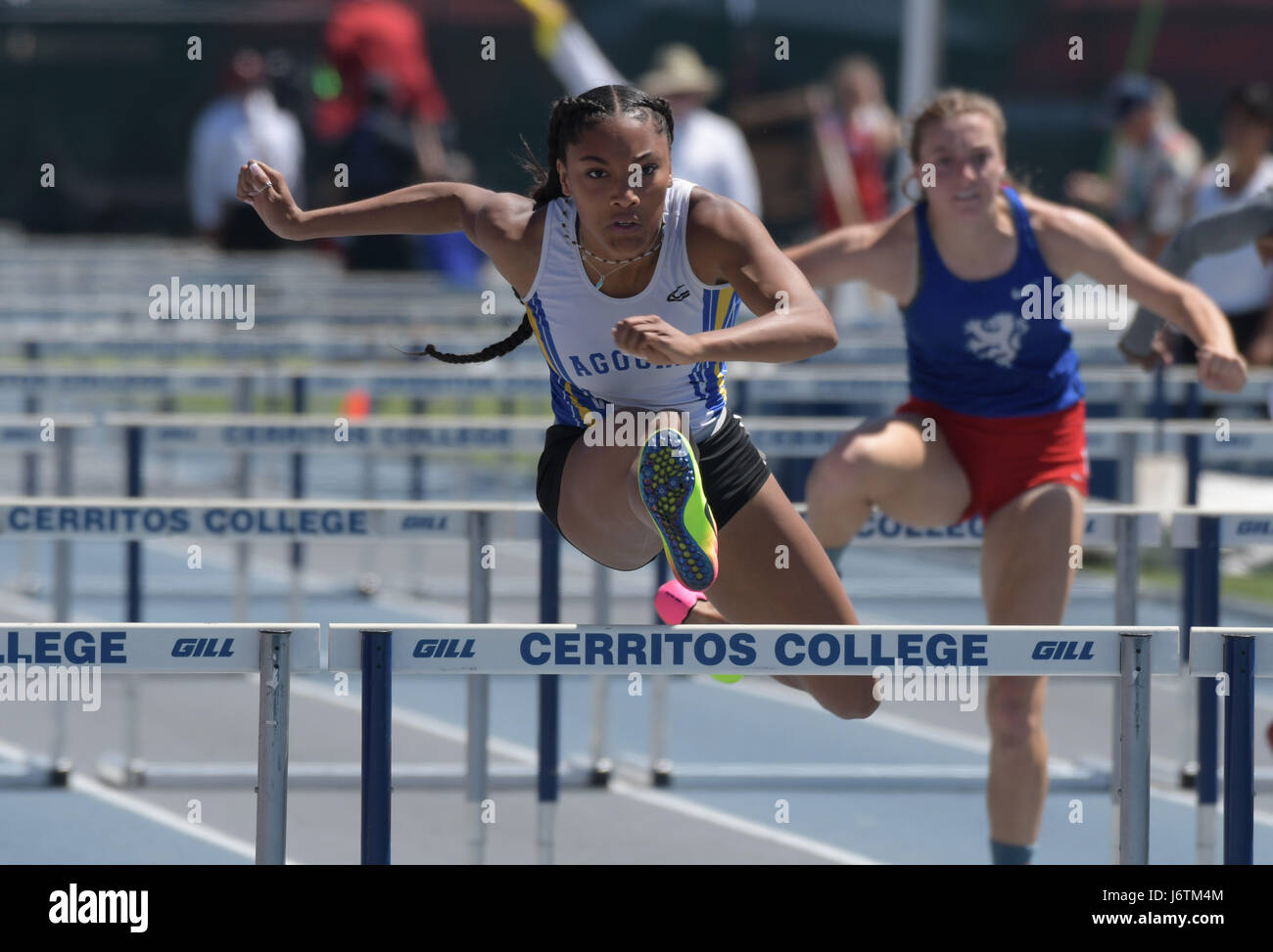Tara Davis of Agoura wins the Division 2 girls 100m hurdles in 13.59 ...