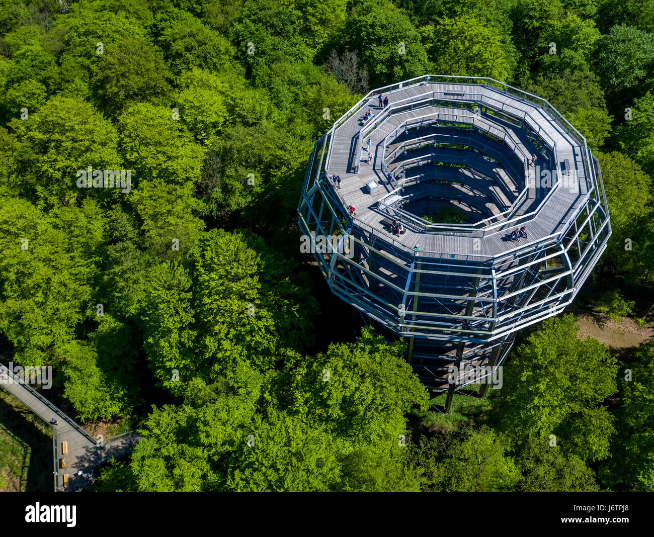 Prora, Germany. 18th May, 2017. Visitors climb a 40-metre-high viewing ...