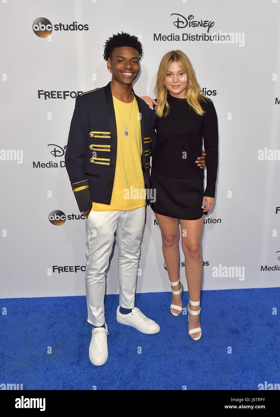 Burbank, Ca. 21st May, 2017. Aubrey Joseph and Olivia Holt, At 2017 ABC ...