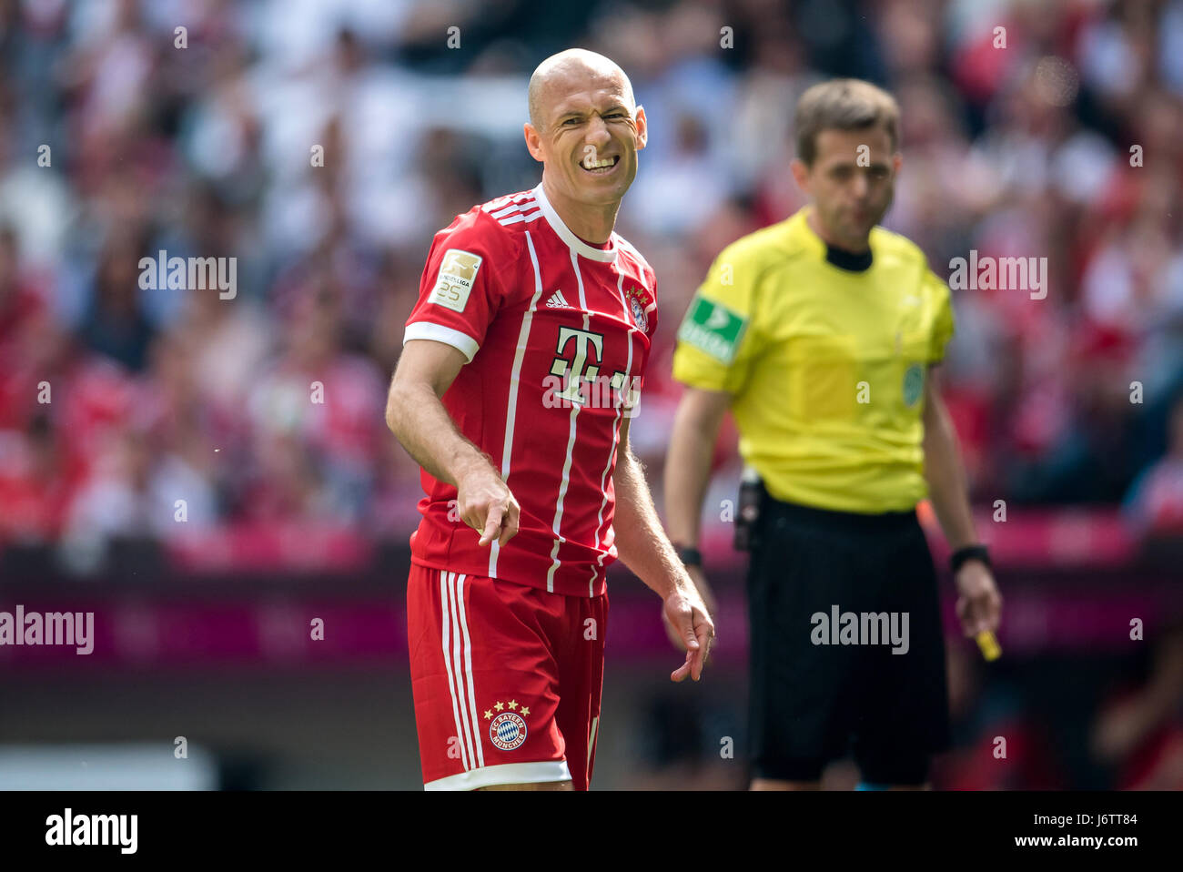 Munich's Arjen Robben during the German Bundesliga soccer match between ...