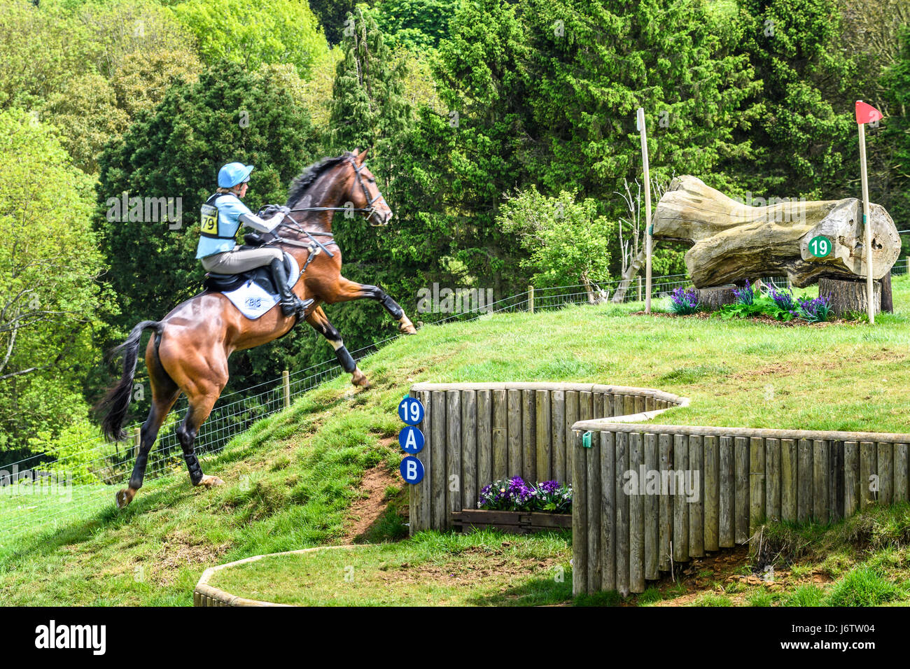 Rockingham Castle, Corby, UK. 21st May, 2017. Izzy Taylor and her horse ...