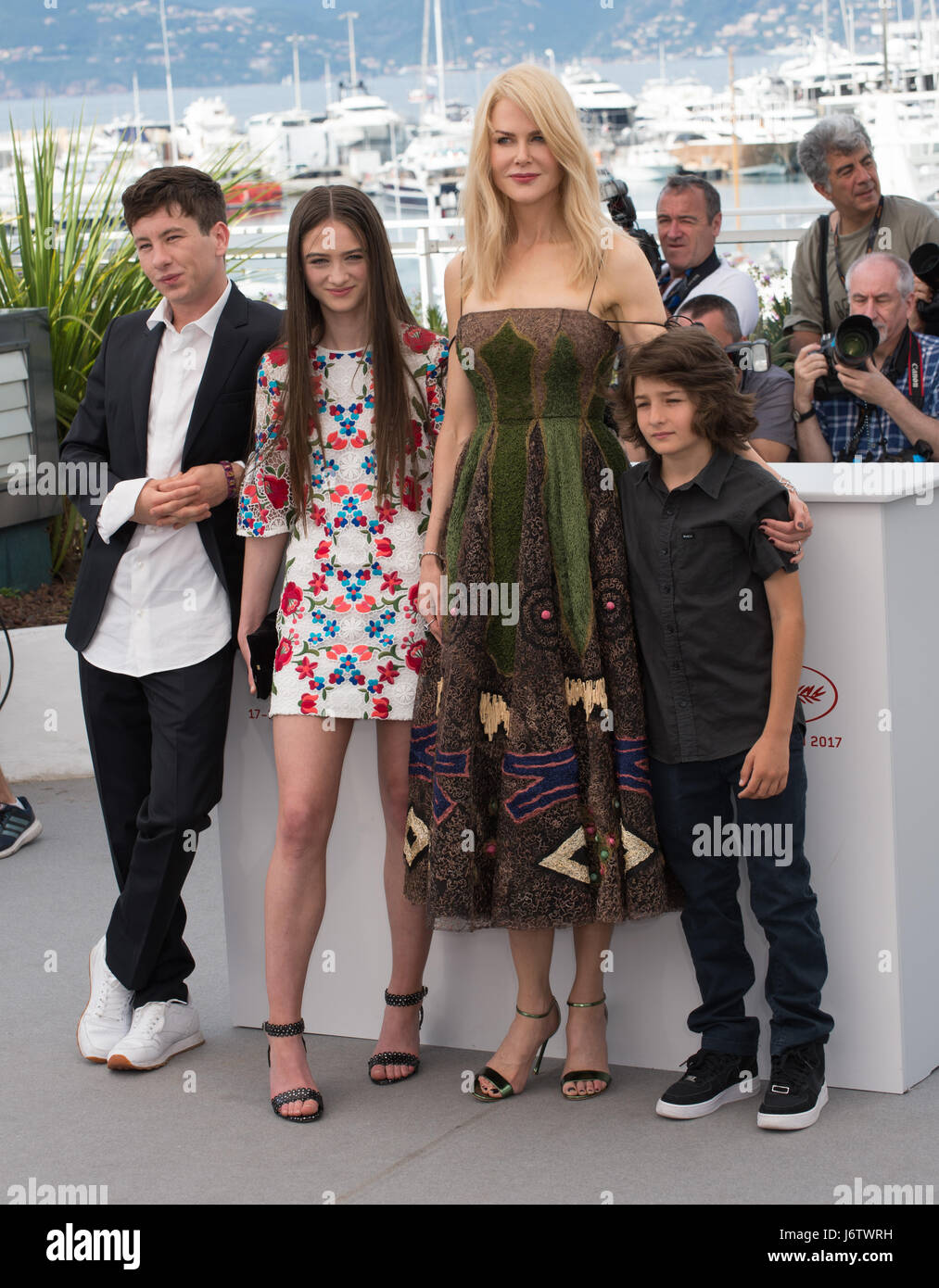 Cannes, France. 22nd May, 2017. Nicole Kidman, Raffey Cassidy, Barry ...