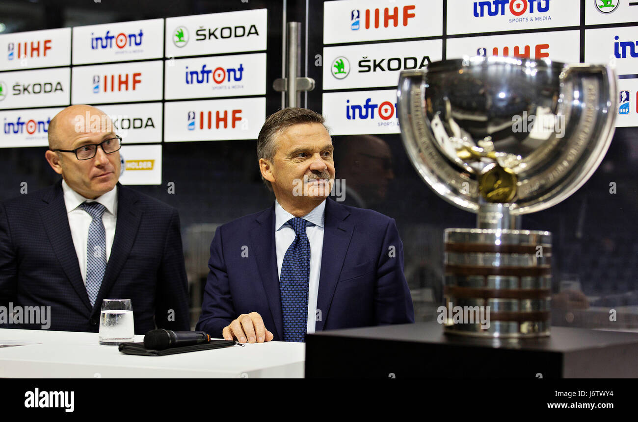 From left: Skoda Auto CEO Bernhard Maier and Rene Fasel, President of ...