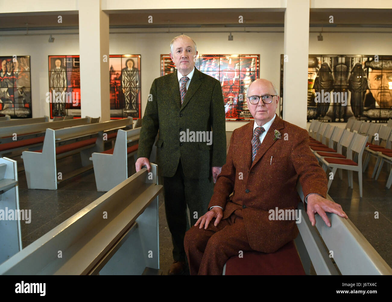 The British artist duo known as Gilbert & George, Gilbert Prousch (L ...