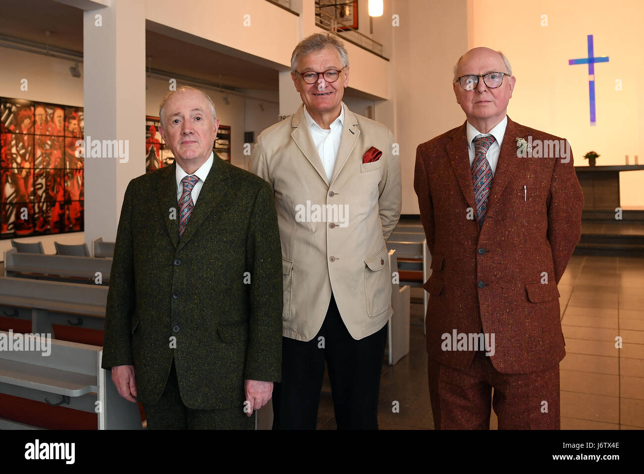 The British artist duo known as Gilbert & George, Gilbert Prousch (L ...