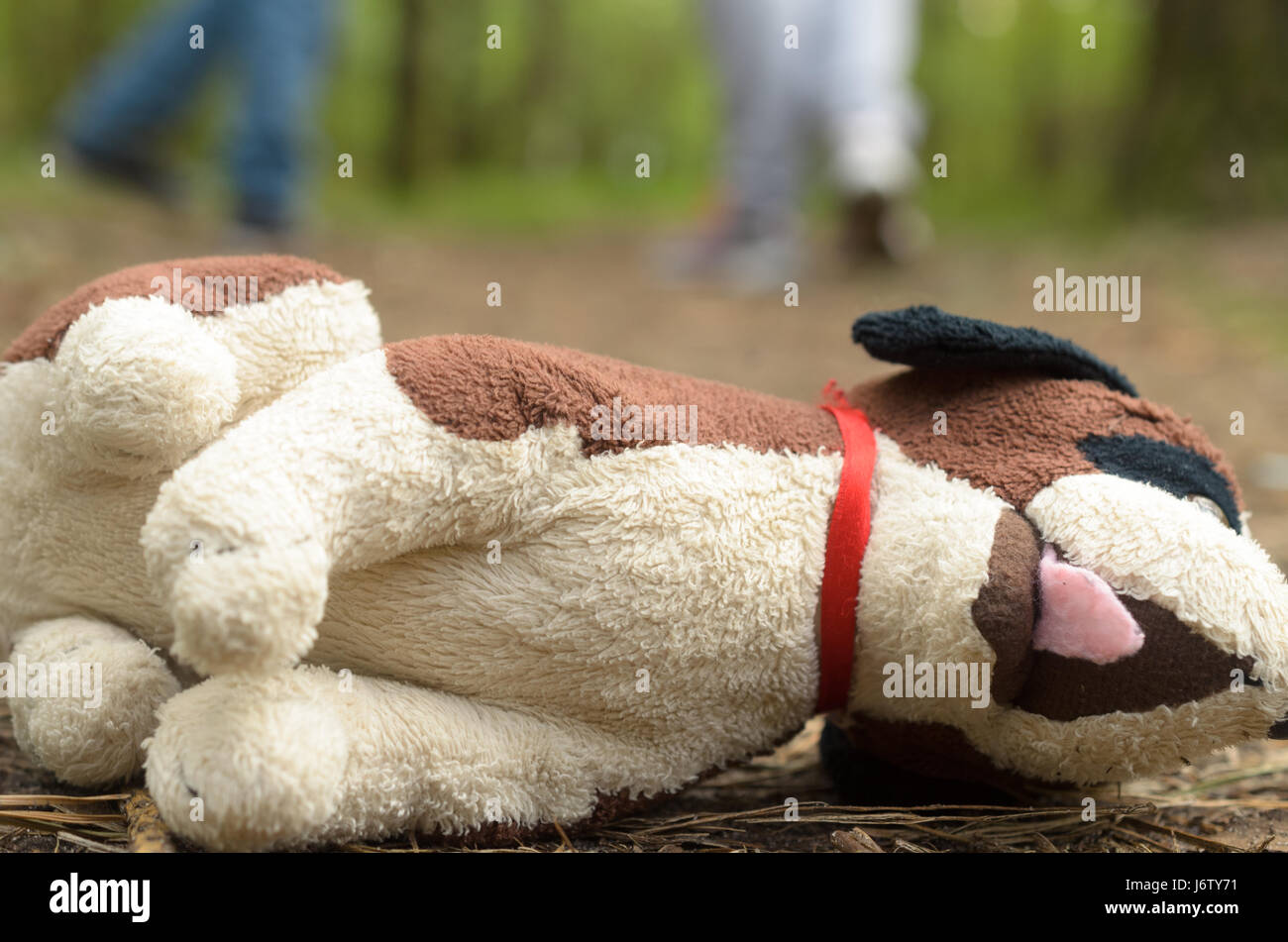 Missing child. Abandoned toy. Loneliness Stock Photo - Alamy
