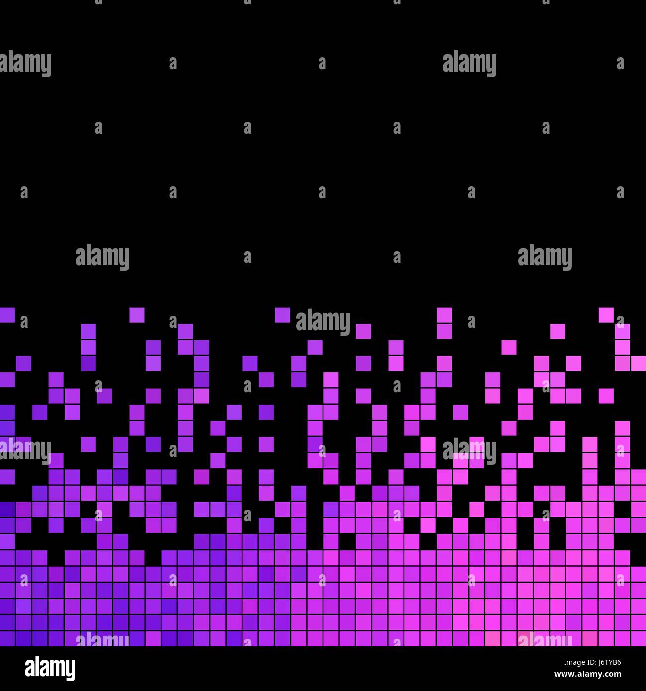 abstract vector square pixel mosaic background - purple and violet on ...