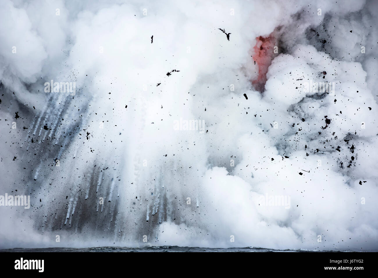 A lava flow on the big Island of Hawaii known as the fire hose spews ...