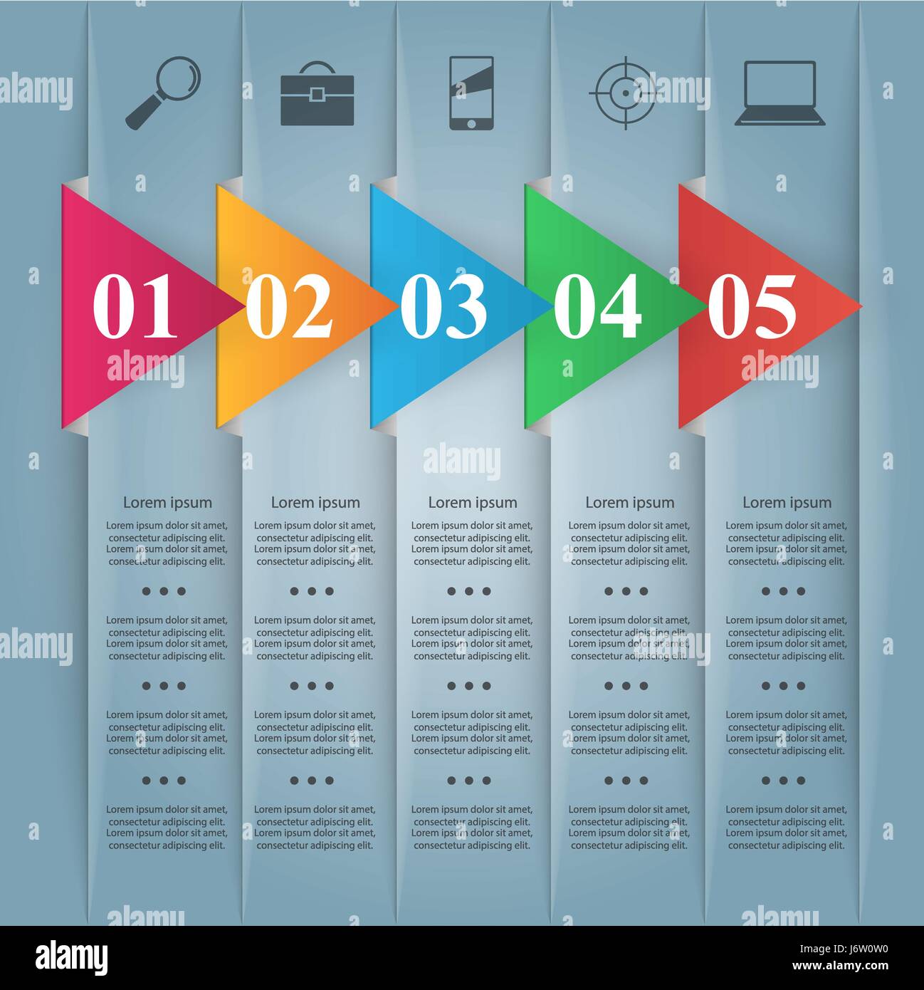 3D infographic design template and marketing icons Stock Vector Image ...