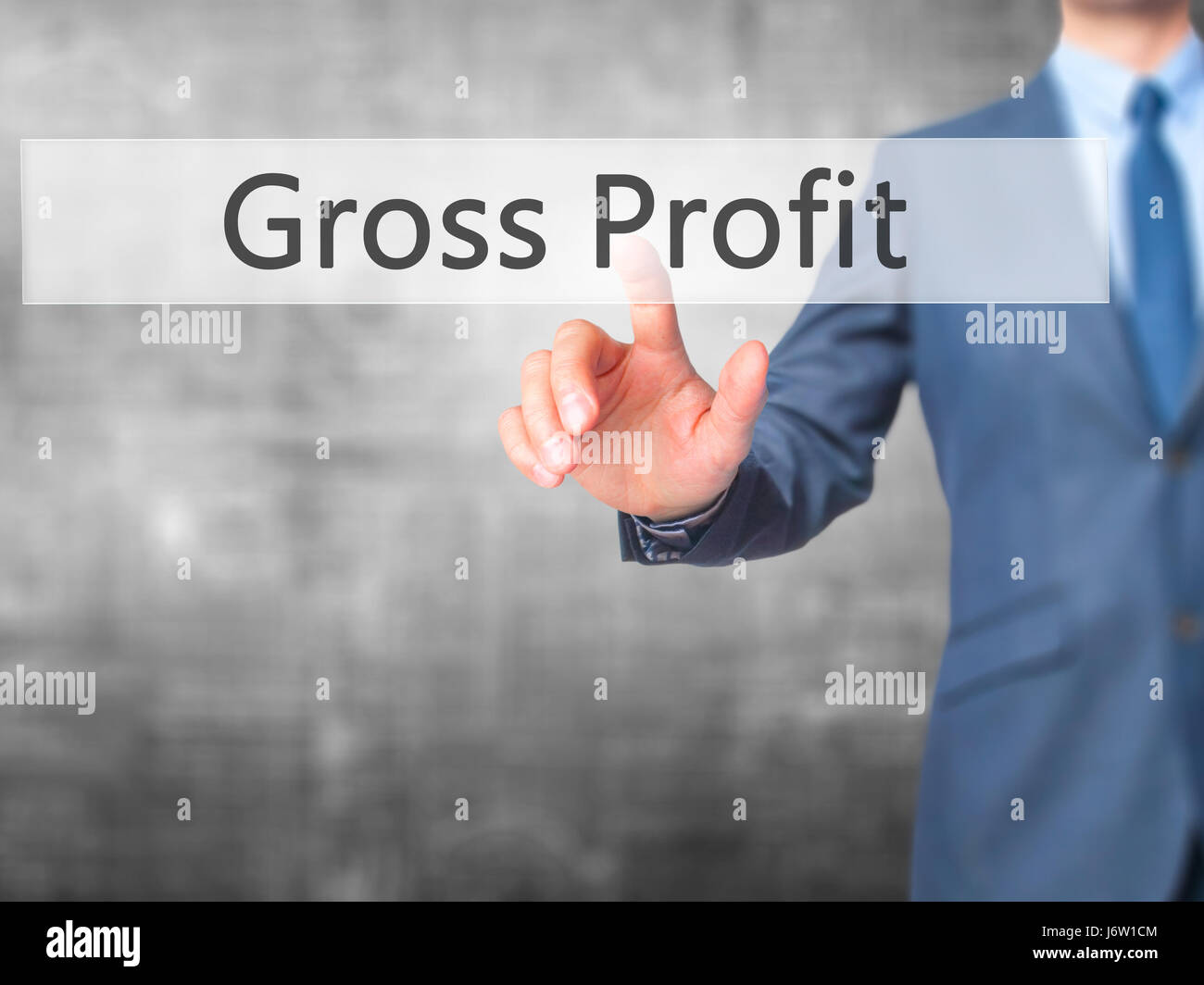 Gross Profit - Businessman hand pressing button on touch screen ...