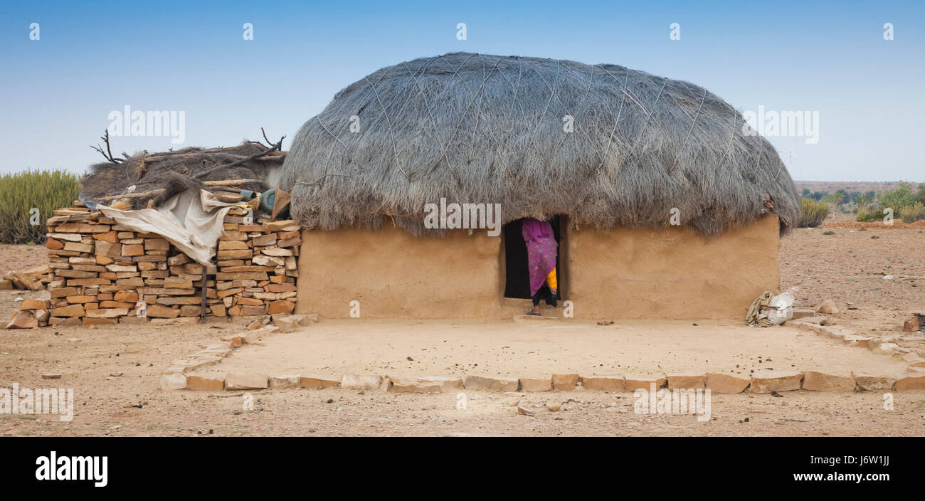 typical house in the thar desert Stock Photo - Alamy